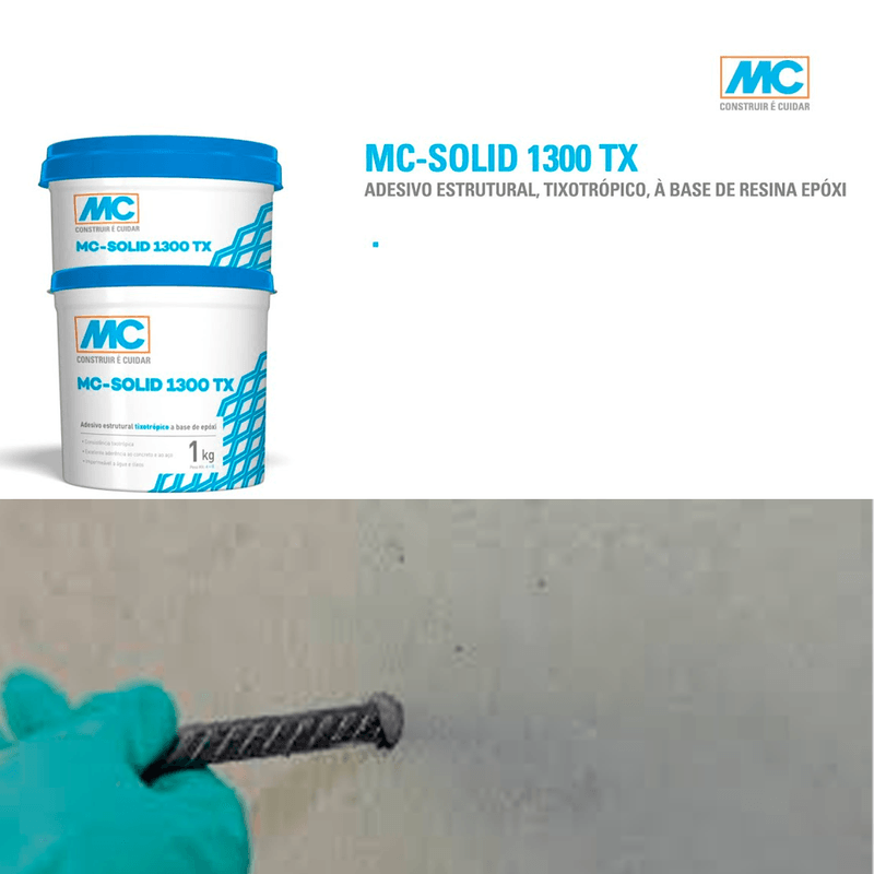 MC Solid 1300 TX Adesivo Epóxi 1 kg - MC BAUCHEMIE