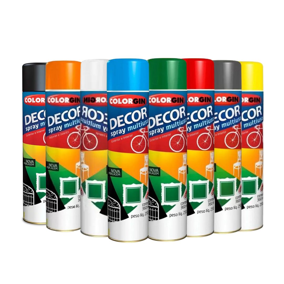 KIT SPRAY DECOR CORES DIVERSAS - COLORGIN